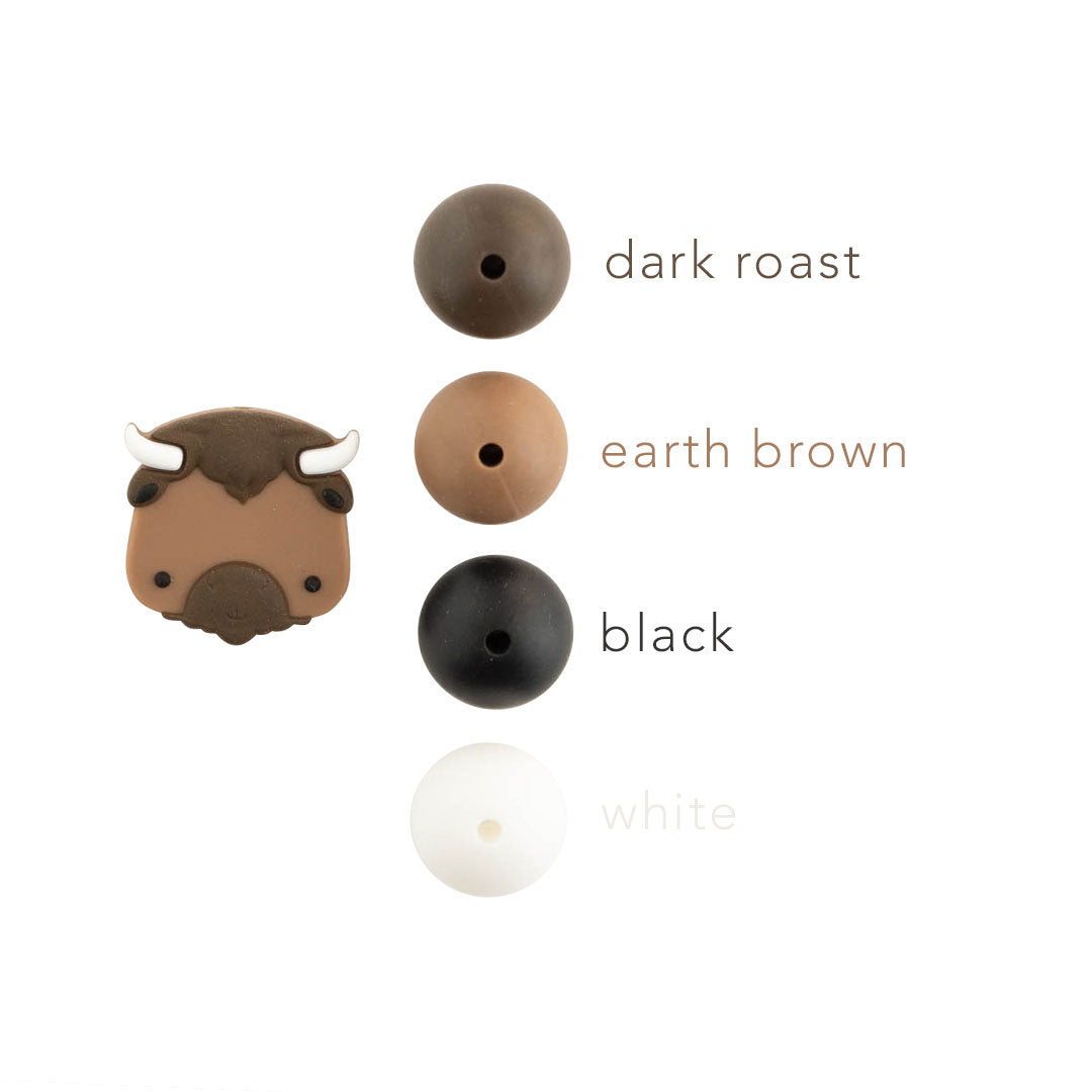 Bison Silicone Focal Beads | Cara & Co.