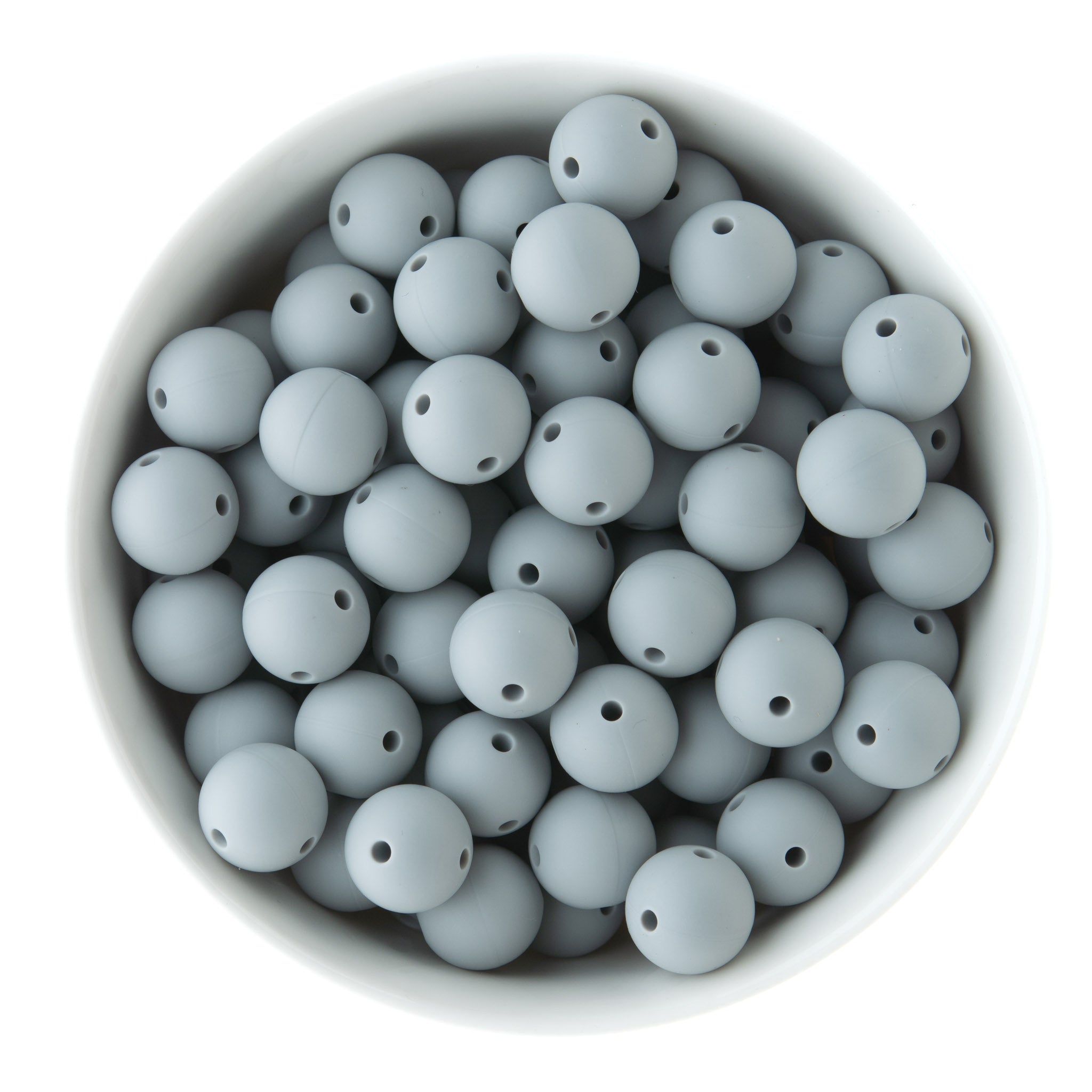 Double Hole Silicone Round Beads | Cara & Co.