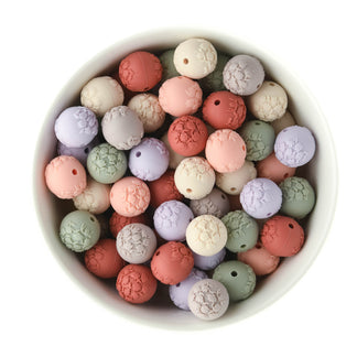 Embossed Silicone Round Beads | Cara & Co.
