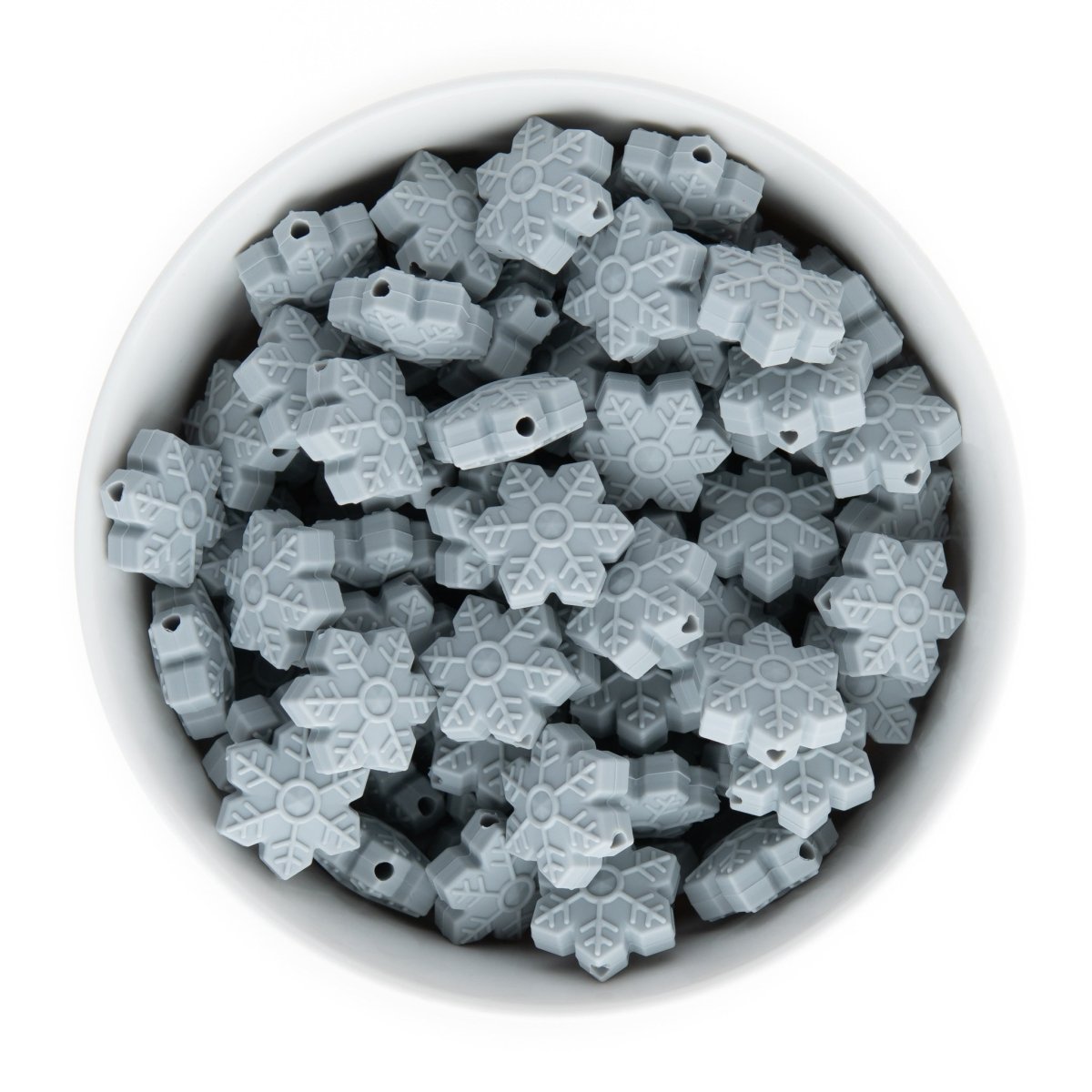 Snowflake Silicone Focal Beads | Cara & Co.